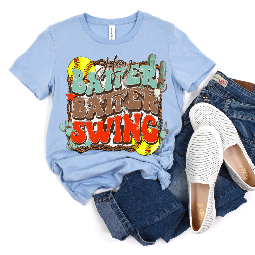 hey batter batter swing (cowboy rope) softball 7023 DTF transfer – Mud ...