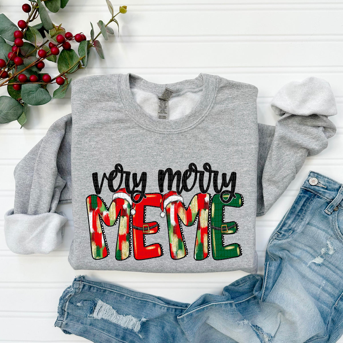 Very Merry Meme *Red*(SDD) DTF Transfer – Mud & Grace Transfers