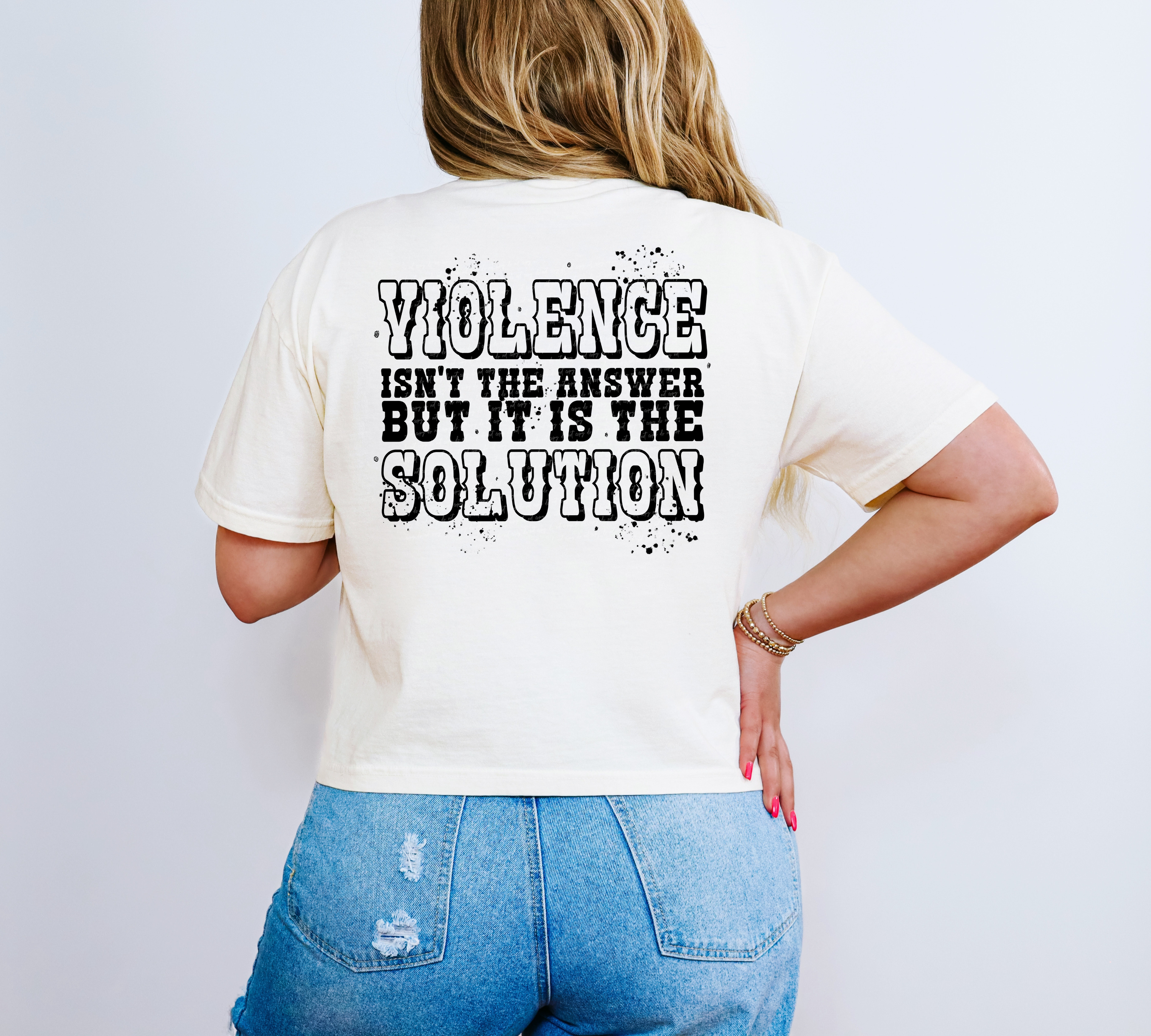 Violence Isn't The Answer But It Is The Solution 74507 DTF Transfer ...