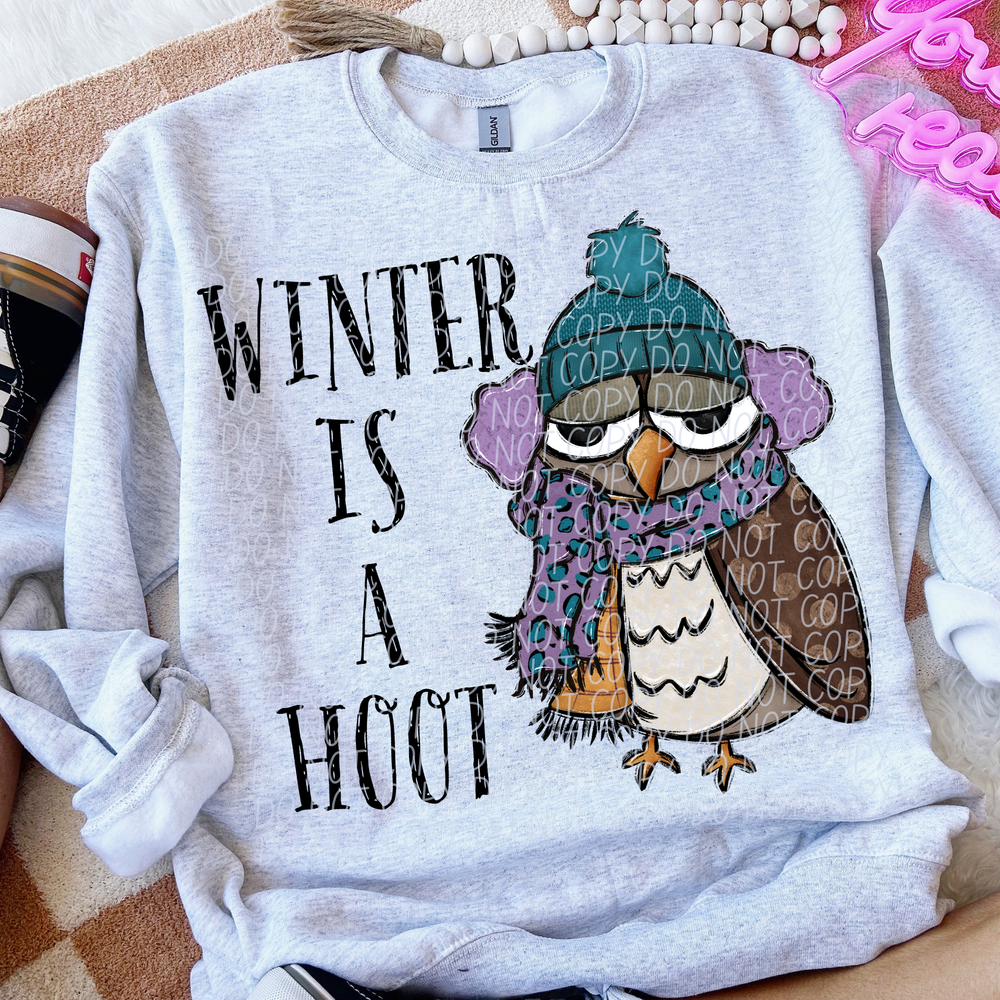 Winter is a hoot (City) DTF Transfer – Mud & Grace Transfers
