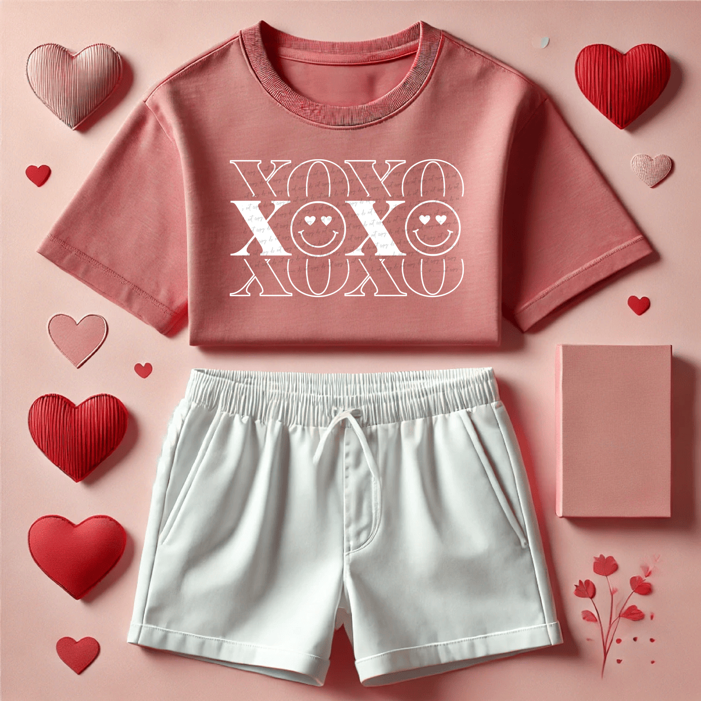 Xoxo Smiley White 76427 DTF Transfer – Mud & Grace Transfers