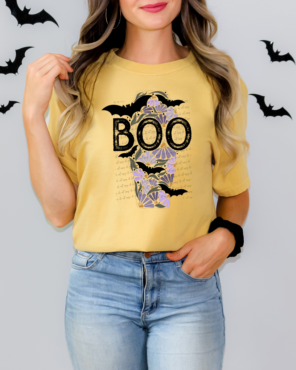 Boo Floral Coffin 63076 DTF transfer – Mud & Grace Transfers