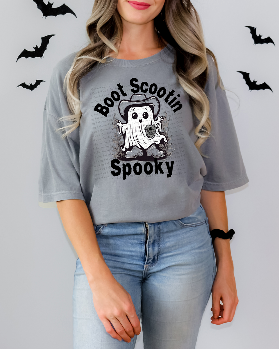 Boot Scootin Spooky Cowboy Ghost 54198 DTF transfer – Mud & Grace Transfers
