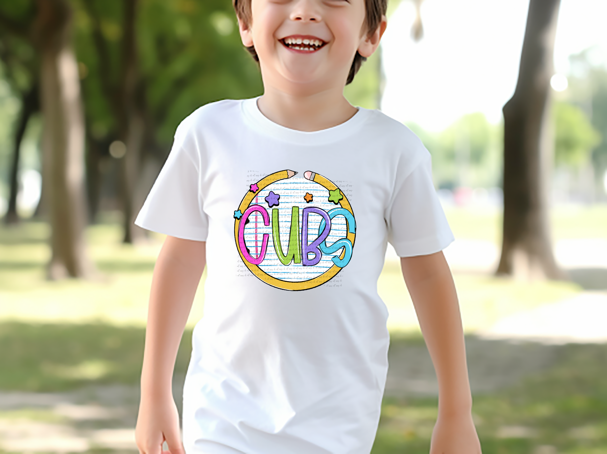 Cubs Round Pencil Mascot 42943 DTF transfer – Mud & Grace Transfers