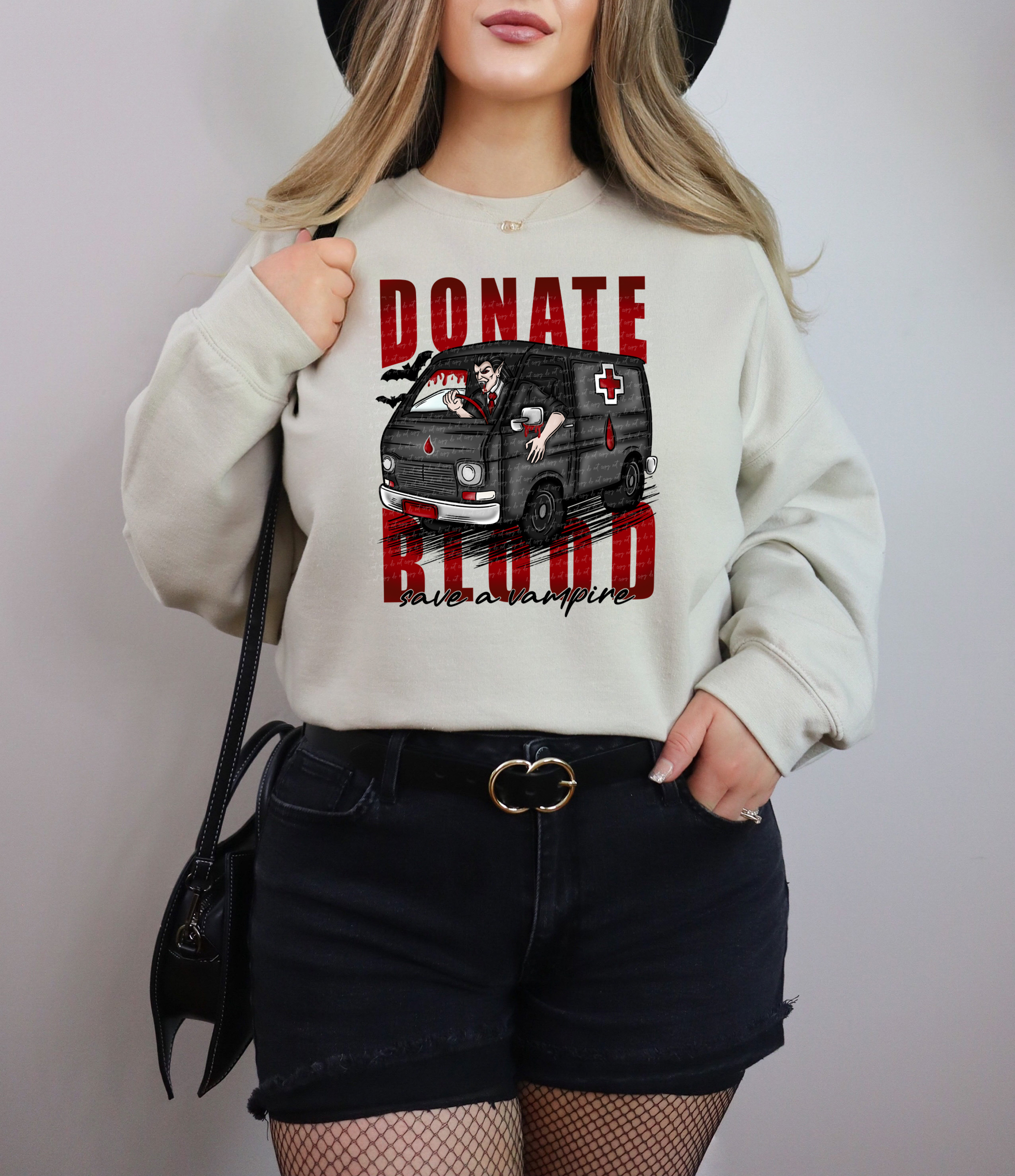 Donate Blood Save A Vampire 42945 DTF transfer – Mud & Grace Transfers