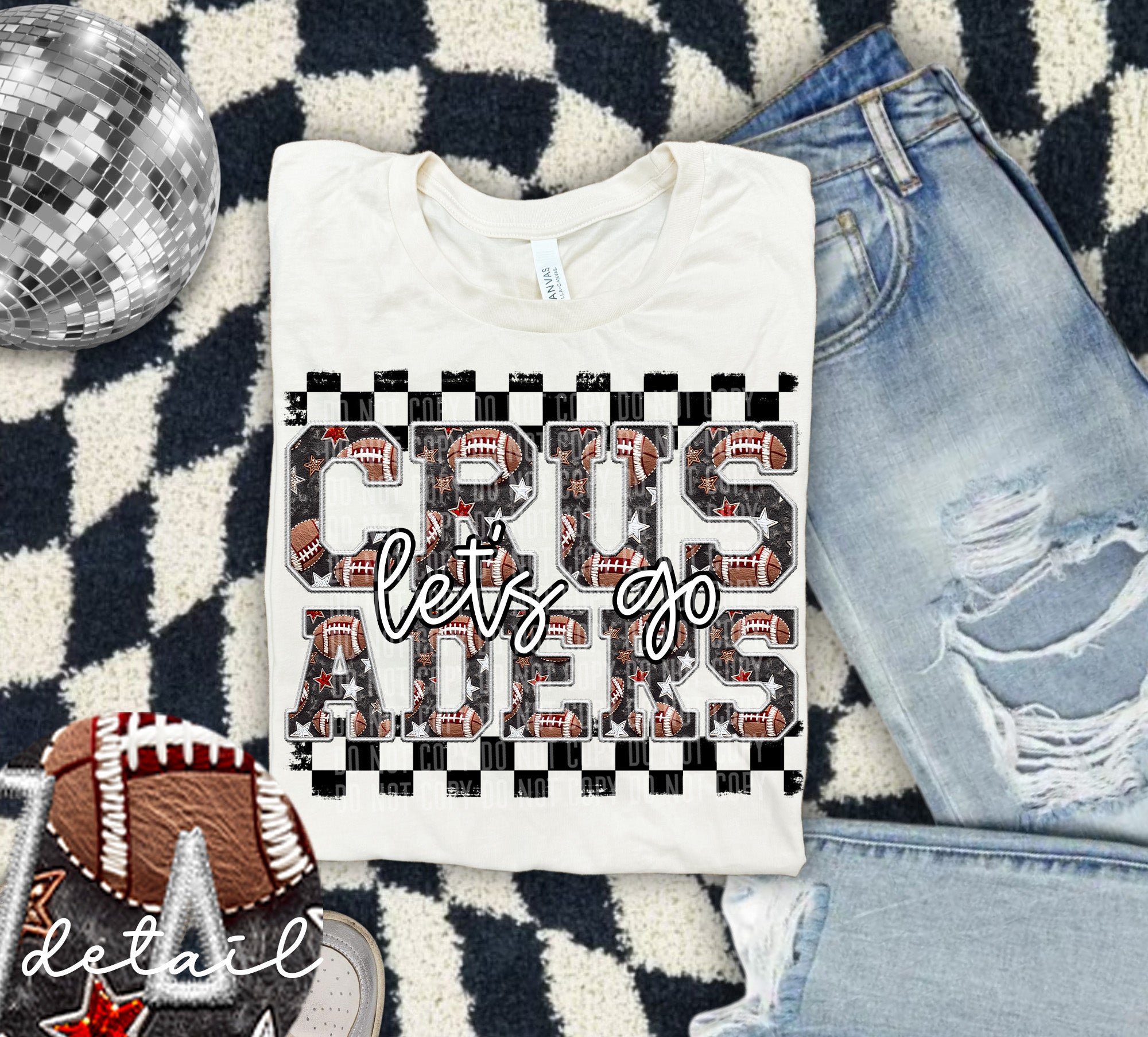 Let's Go Crusaders Football 63741 DTF transfer – Mud & Grace Transfers