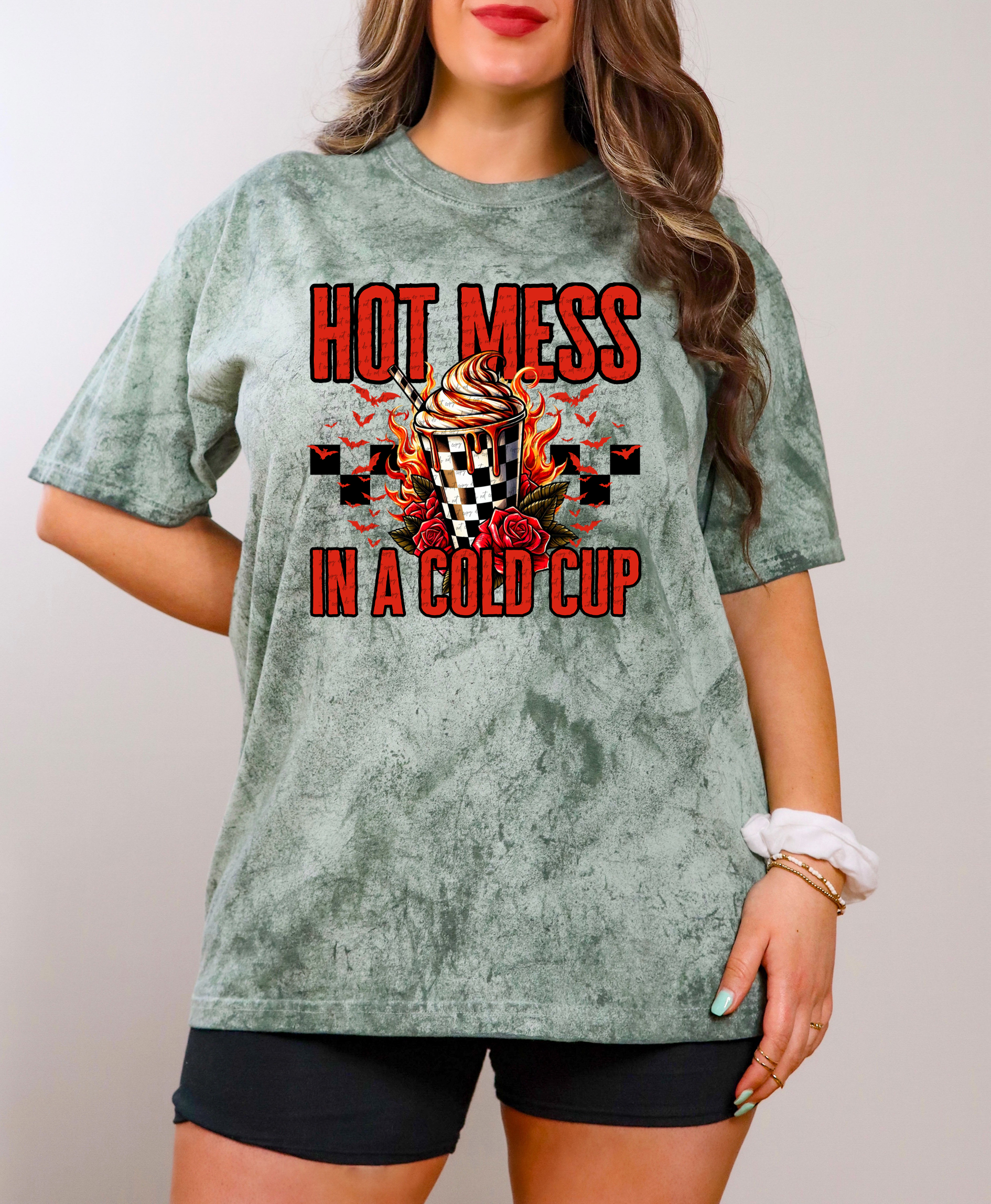 Hot Mess In A Cold Cup 42351 DTF transfer – Mud & Grace Transfers