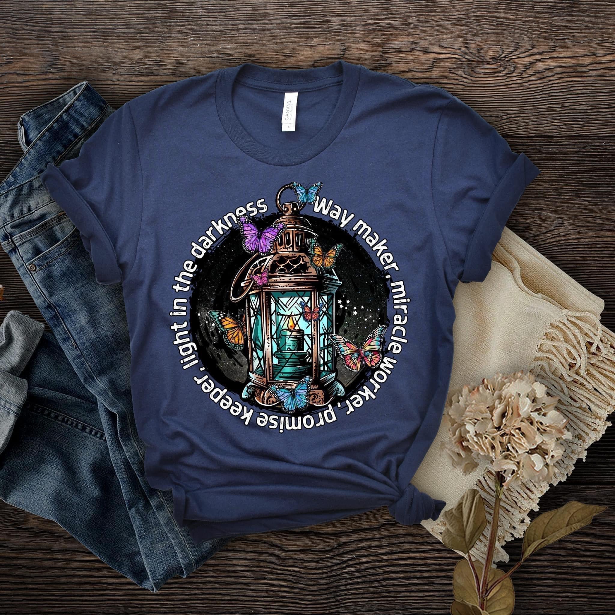 Waymaker, miracle worker, promise keeper (lantern with butterflies, ci ...