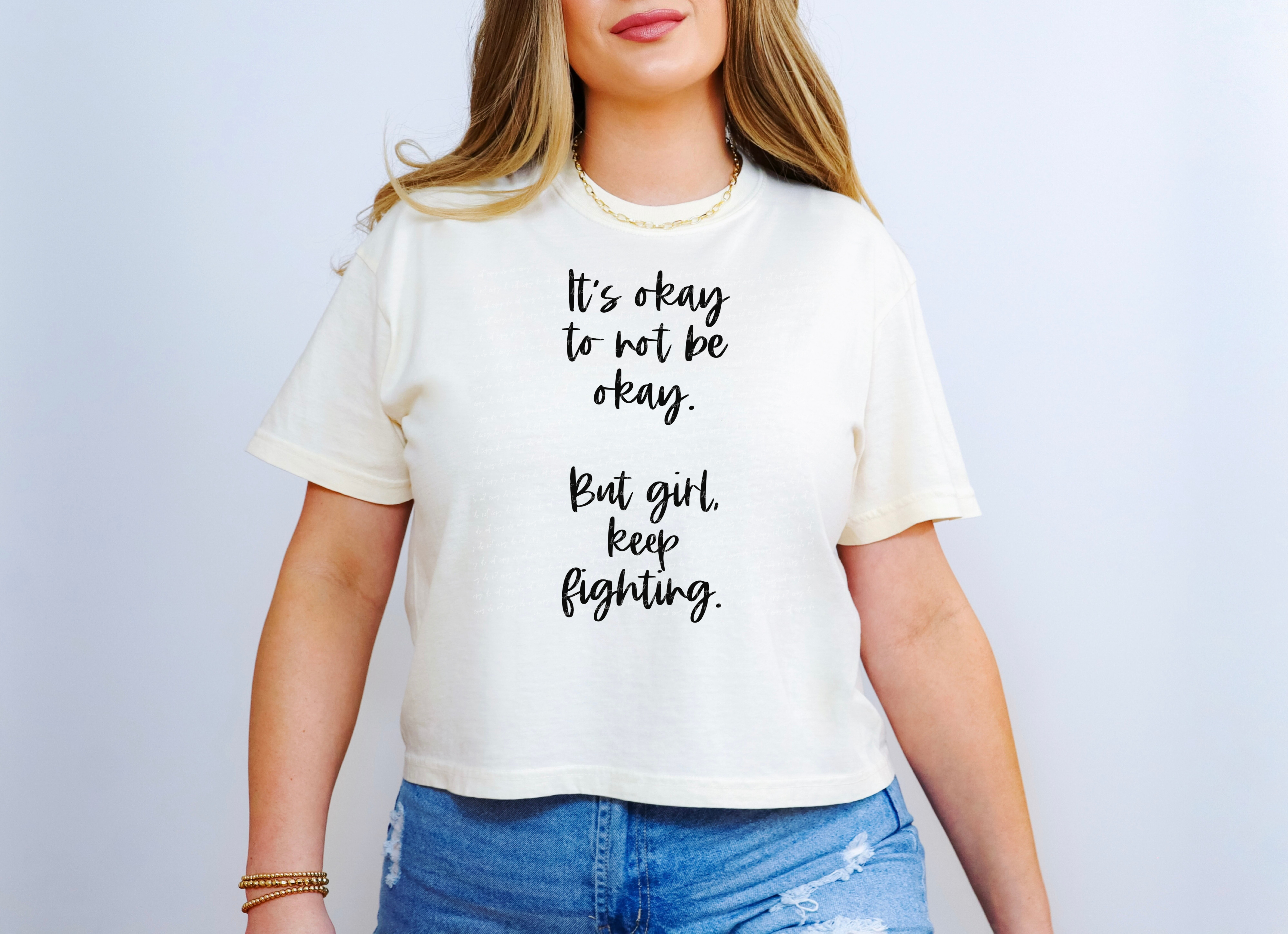 It's Okay Not To Be Okay But Girl Keep Fighting 115987 DTF Transfer ...