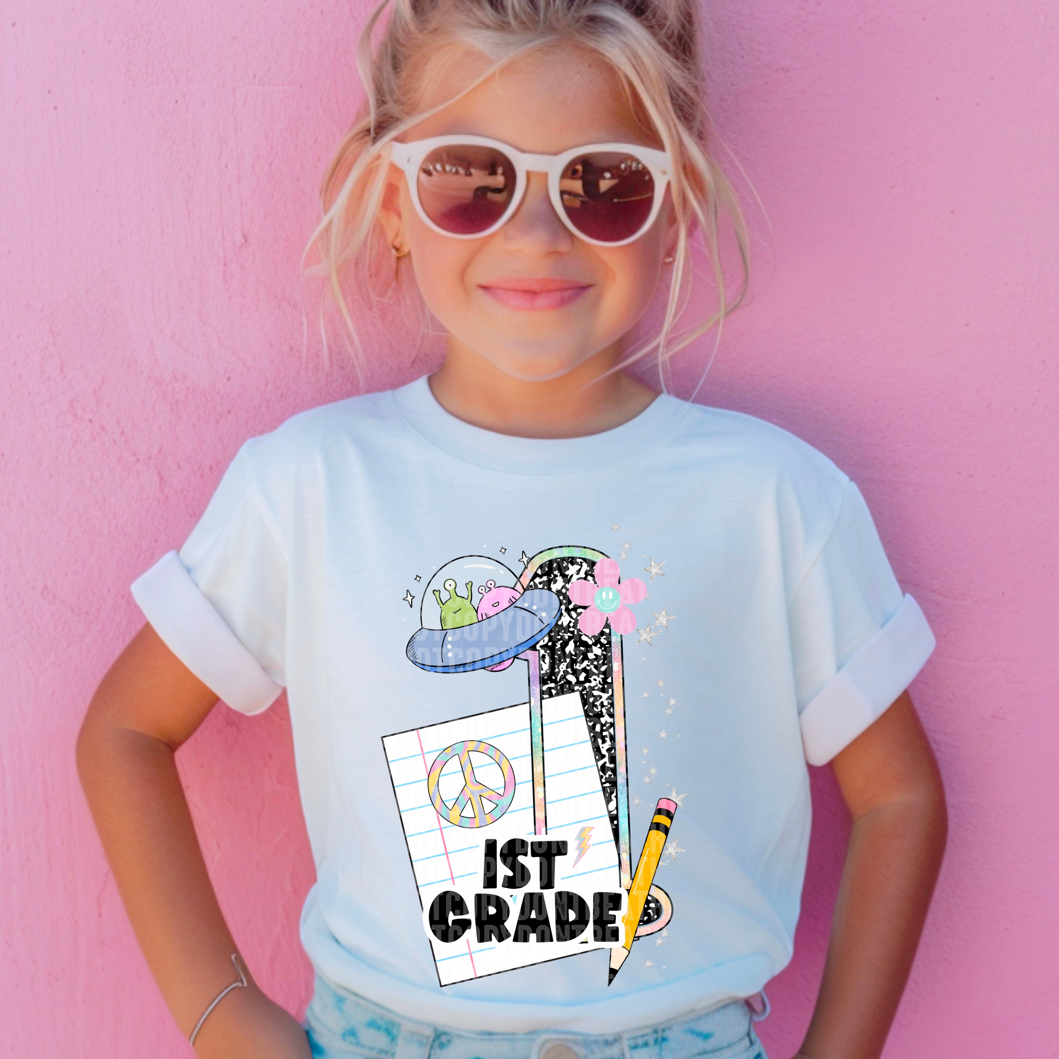 1st Grade Paper Pencil 104566 DTF transfer – Mud & Grace Transfers