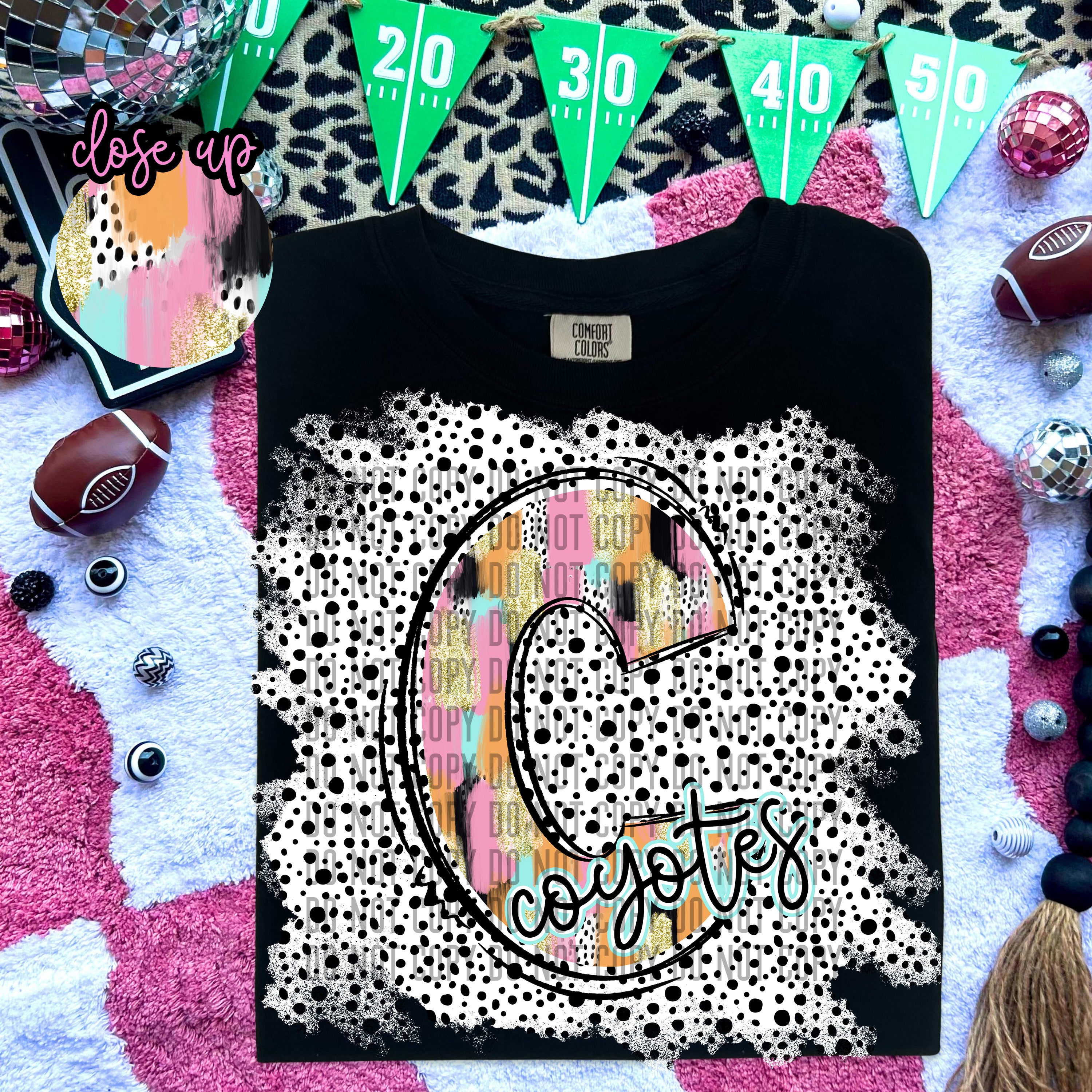 Pink Brushstroke Alpha Coyotes 59082 DTF transfer – Mud & Grace Transfers