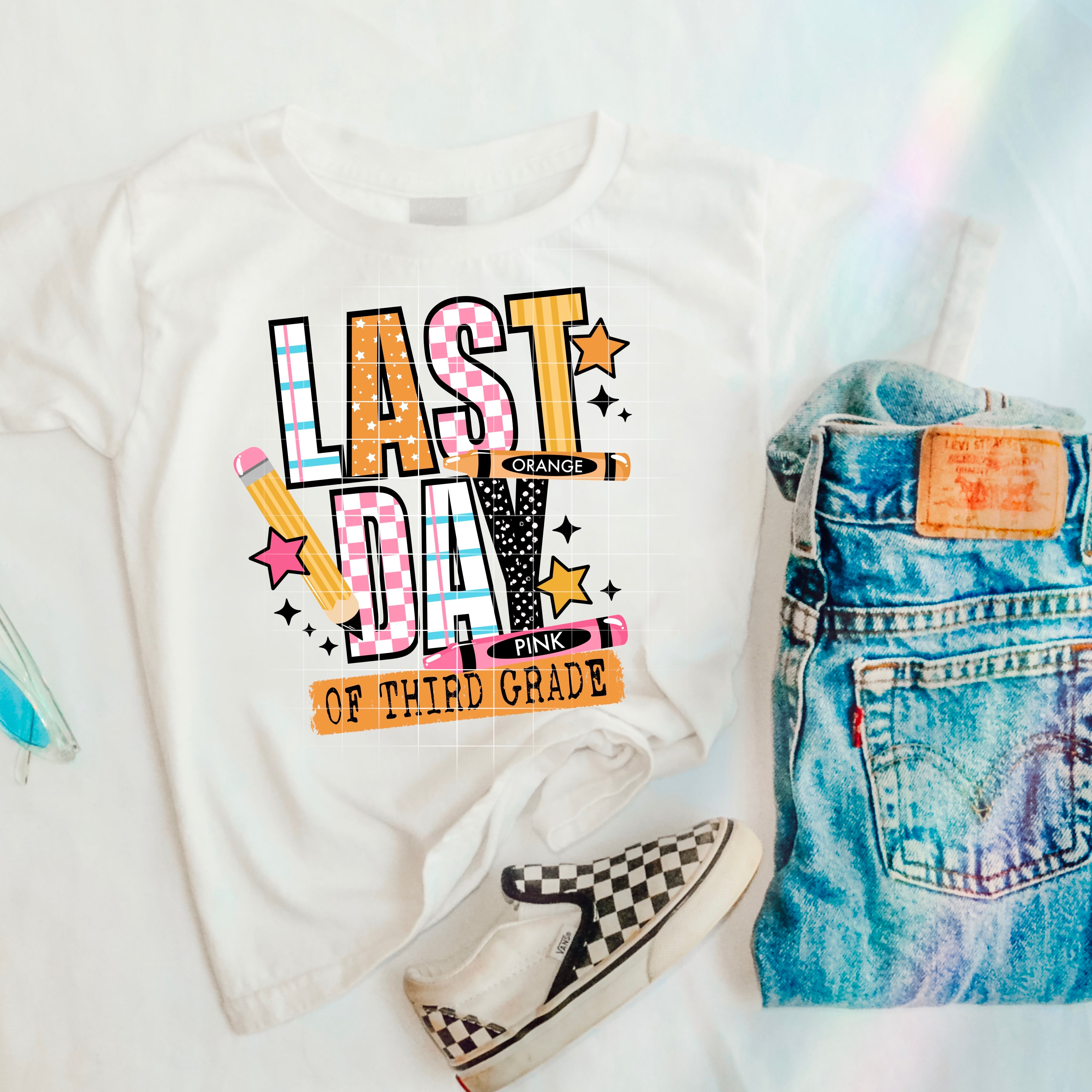 Last day of third grade GIRL CSC DTF transfer – Mud & Grace Transfers