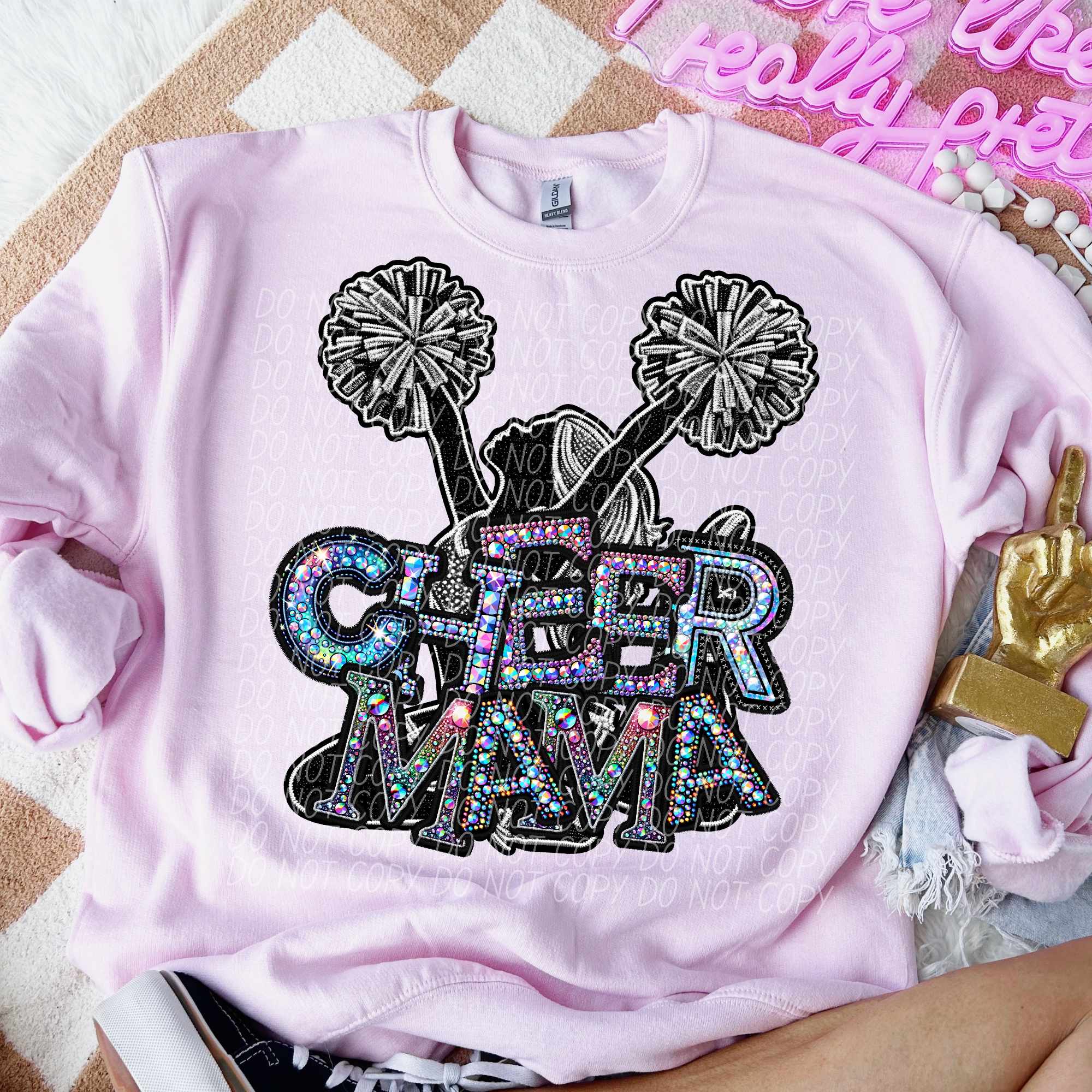 Cheer mama colorful stones cheerleader (CITY) 44014 DTF transfer – Mud ...
