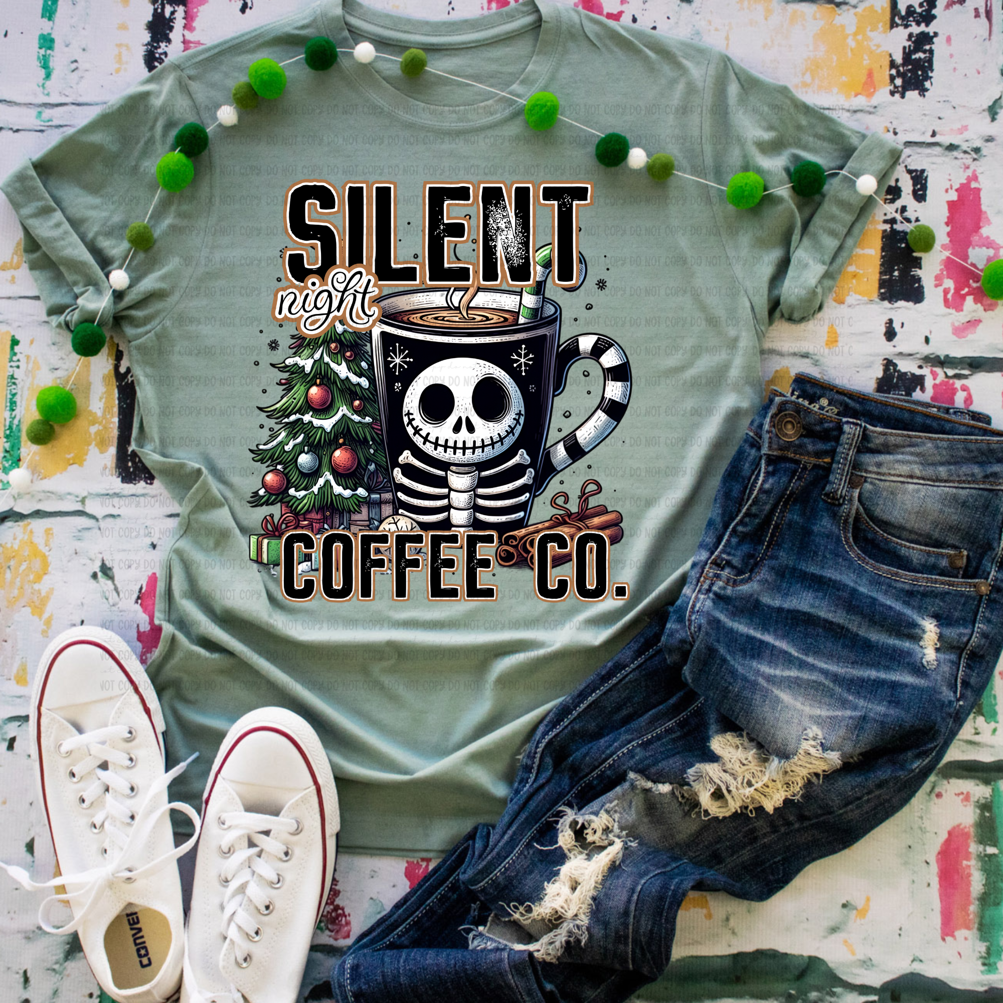 Silent with coffee co Jack revel DTF transfer – Mud & Grace Transfers