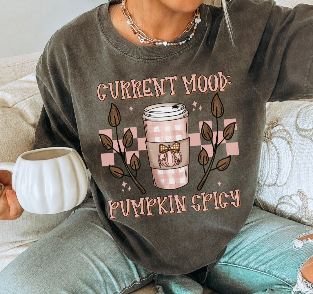 Current mood pumpkin spicy cmld DTF transfer – Mud & Grace Transfers