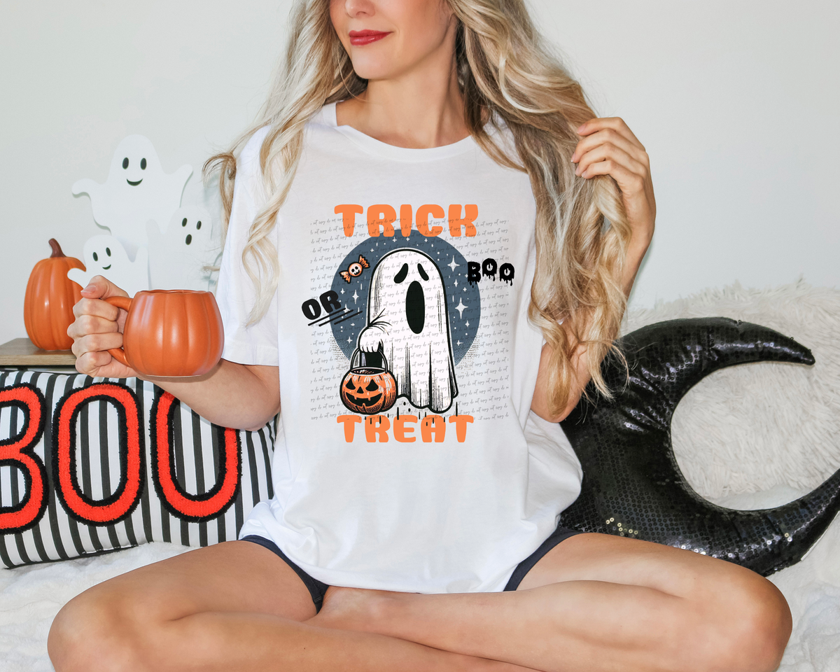 Trick Or Treat Boo 59598 DTF Transfer – Mud & Grace Transfers