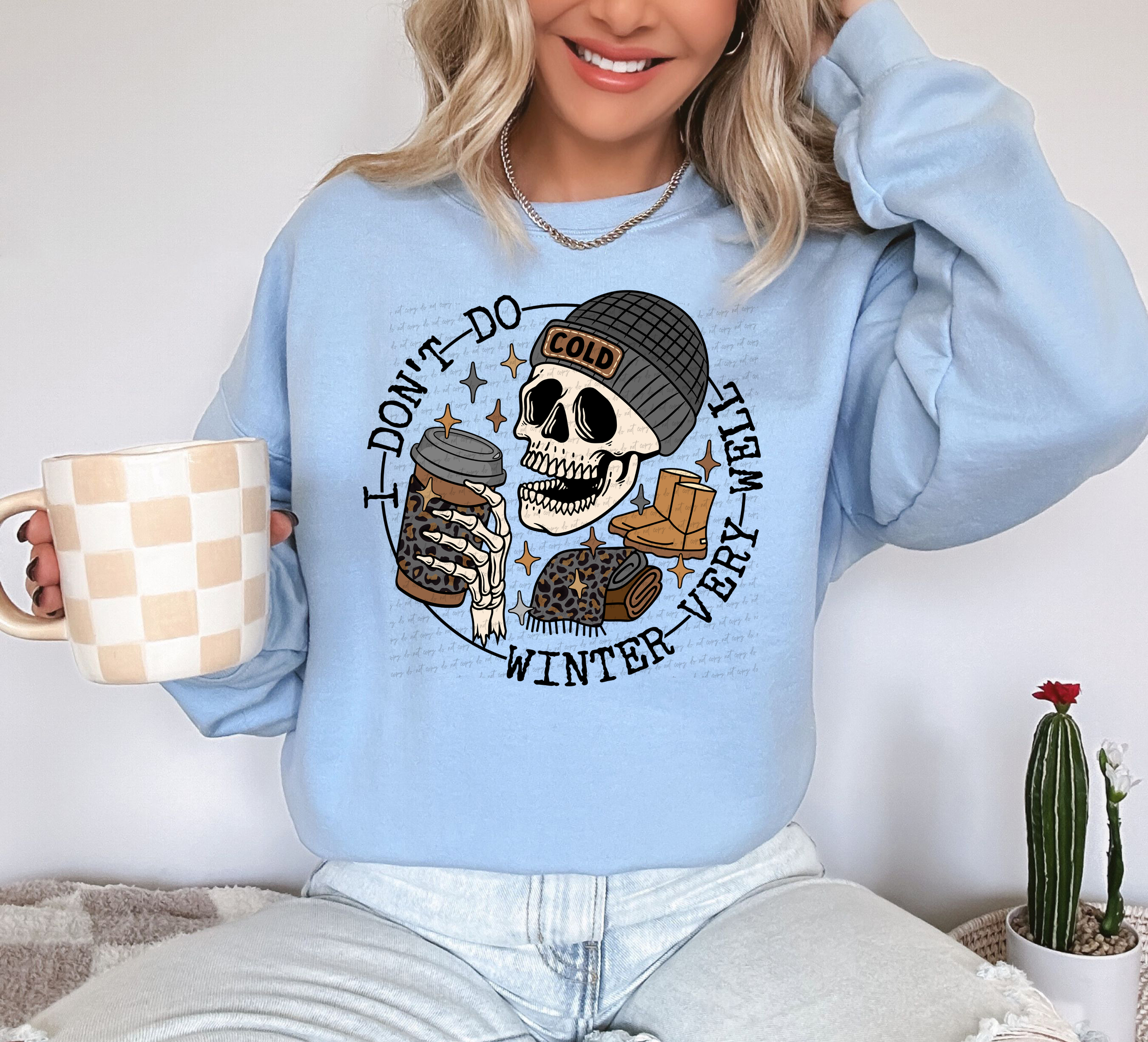 I Don't Do Winter Very Well Skellie Grey Brown Boots - Black Font 8177 ...