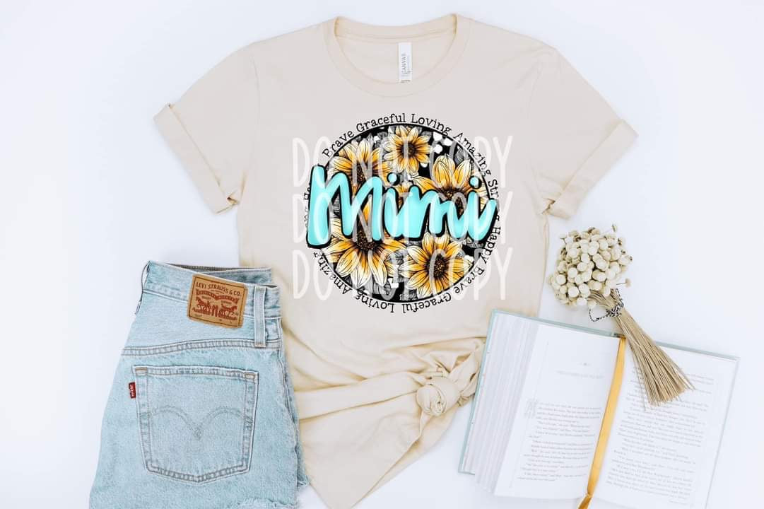 Happy Brave Graceful Loving Amazing MIMI DTF TRANSFER – Mud & Grace ...