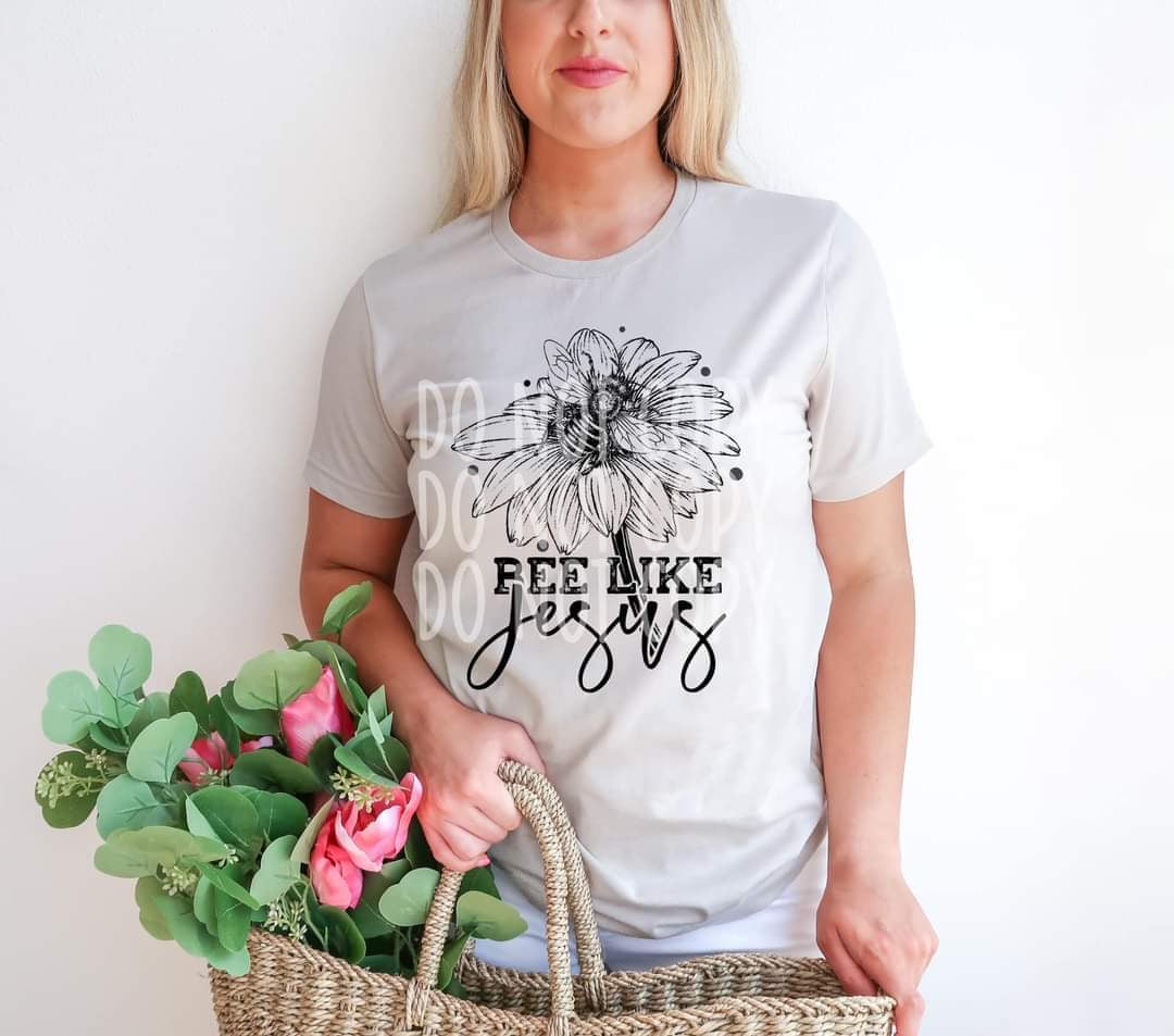 Bee Like Jesus DTF transfer – Mud & Grace Transfers